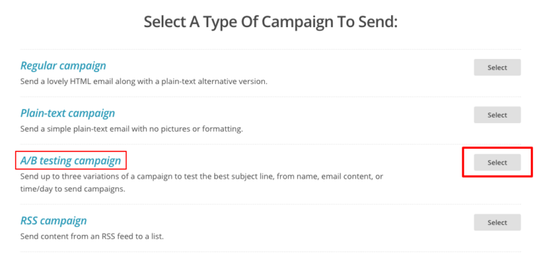 A/B Testing Emails: a how to guide for Mailchimp
