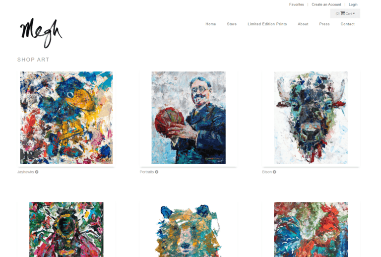 Artist and Photographer Website Design Examples from April 2018