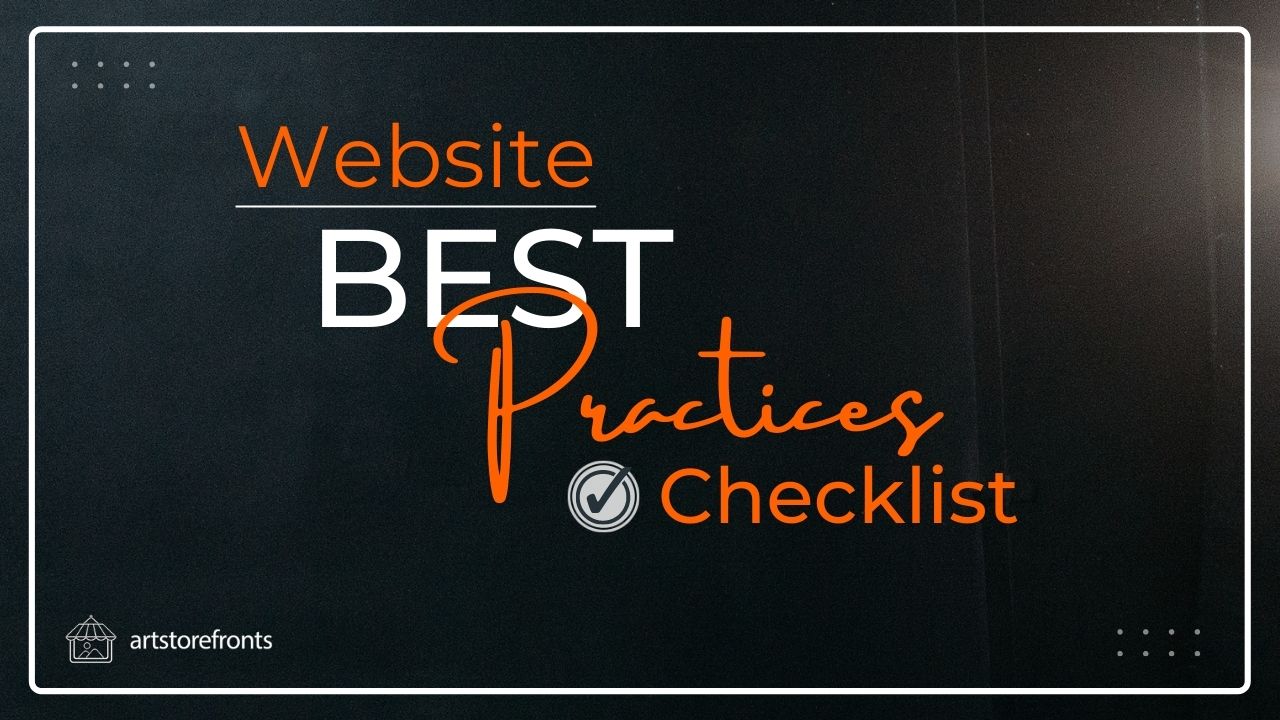 Artist Website Checklist - Learn How to Sell Art Online - Art ...